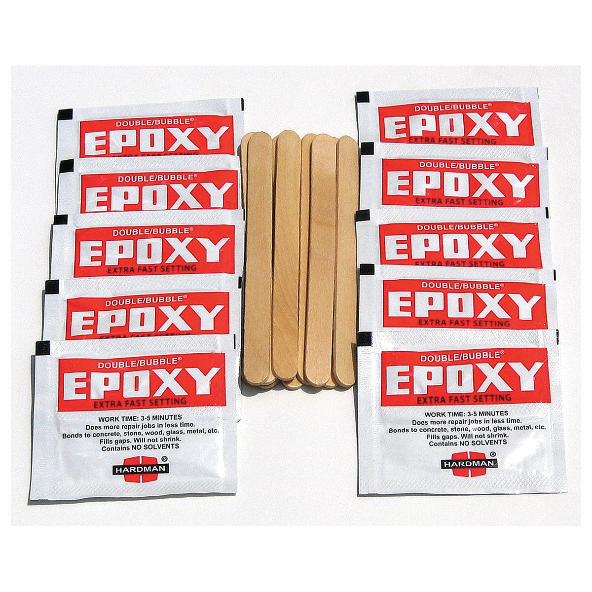 Hardman Epoxy Adhesive, Packet, 1:1 Mix Ratio, Pk10 (4001-BG10) (3KYZ1 ...